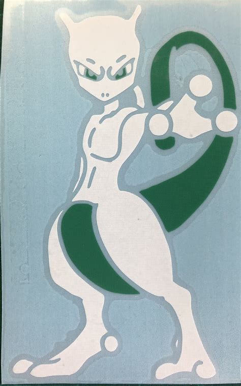6” Pokemon Shiny Mewtwo Vinyl Decal Ebay