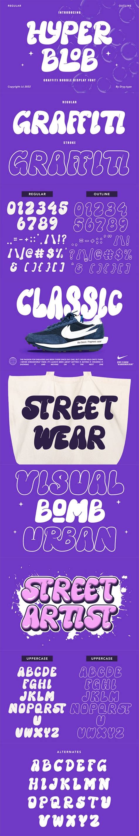 Hyper Blob Bubble Font In 2024 Bubbles Typography Writing Posters