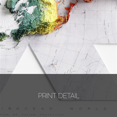 Dymaxion Airocean World Map Fuller Projection Elevation Etsy