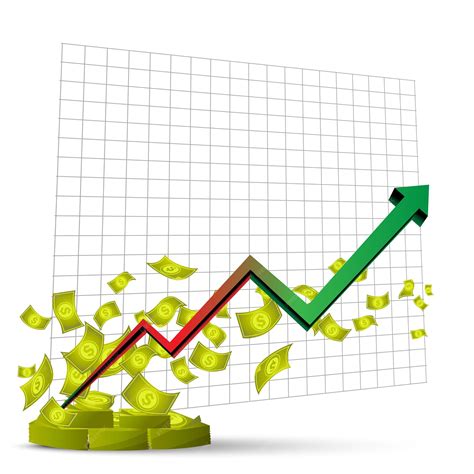 Premium Vector Business Finance Graph Arrow Going Up And Bar Chart