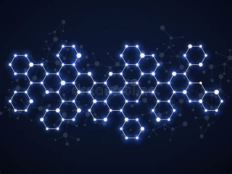 Abstract Hexagonal Molecules Molecular Structure Of Dna Stock Vector Illustration Of Science