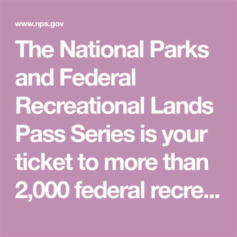 The National Parks And Federal Recreational Lands Pass Series Is Your