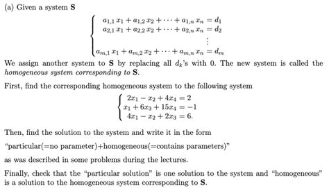 Solved A Given A System S Chegg Com