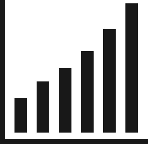 Growing Graph Icon Flst Style Business Graph Sign Chart Symbol