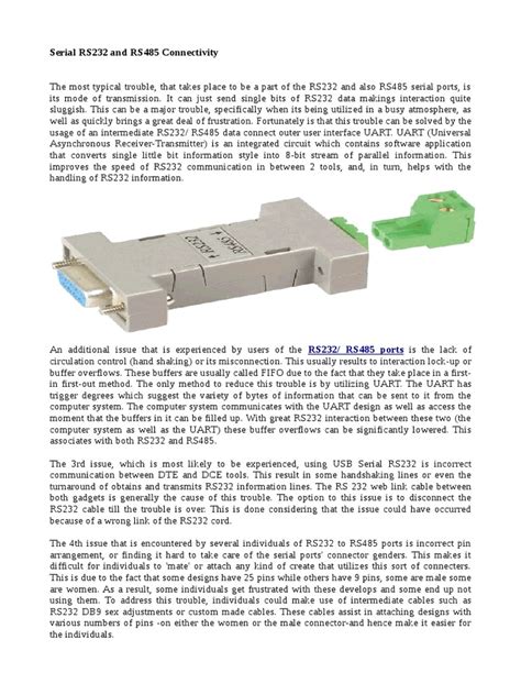 Pdf Serial Rs232 And Rs485 Connectivity Dokumen Tips