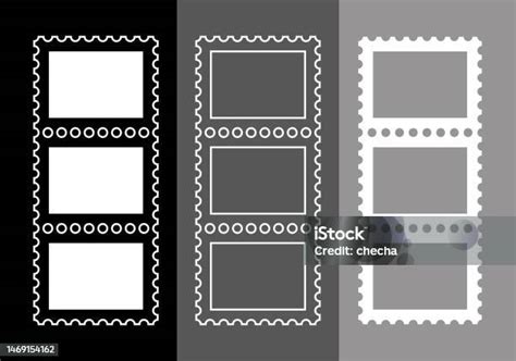 우표 아이콘을 설정합니다 우편물 축 하 또는 엽서의 상징입니다 우표에 대한 스톡 벡터 아트 및 기타 이미지 우표 개념 개념과 주제 Istock
