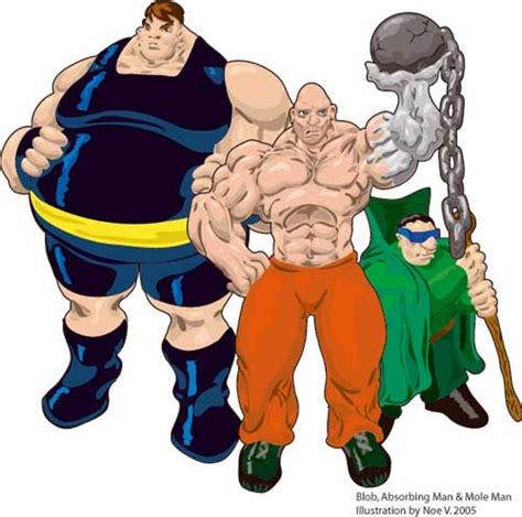 Marvel Villains The Blob Absorbing Man Mole Man Marvel Villains