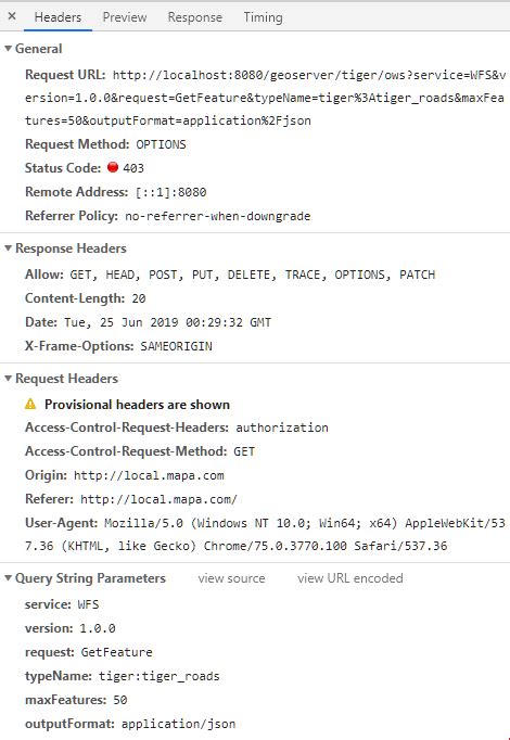 Windows Problem With Cors On Geoserver Running On Apache Tomcat