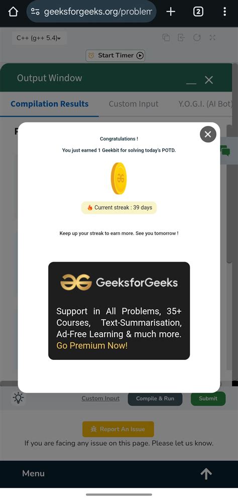 Pratiksha K On Linkedin Geekstreak2024 Datastructures Algorithms