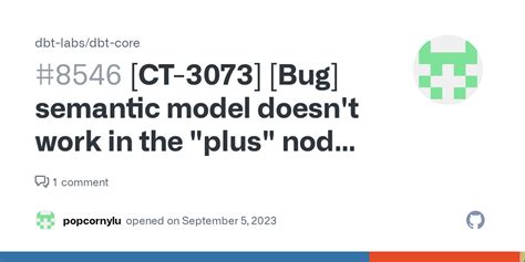 Ct 3073 Bug Semantic Model Doesnt Work In The Plus Node