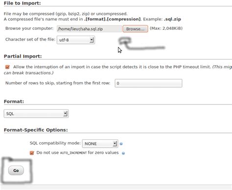 Blog Nomor Tujuh Import Database Melalui Phpmyadmin
