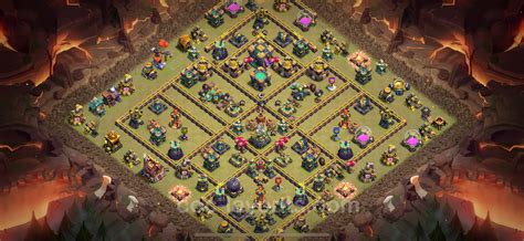 Best War Base Th14 With Link Anti Everything Town Hall Level 14 Cwl Base Copy 199