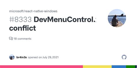 Devmenucontrolxbf Conflict · Issue 8333 · Microsoftreact Native