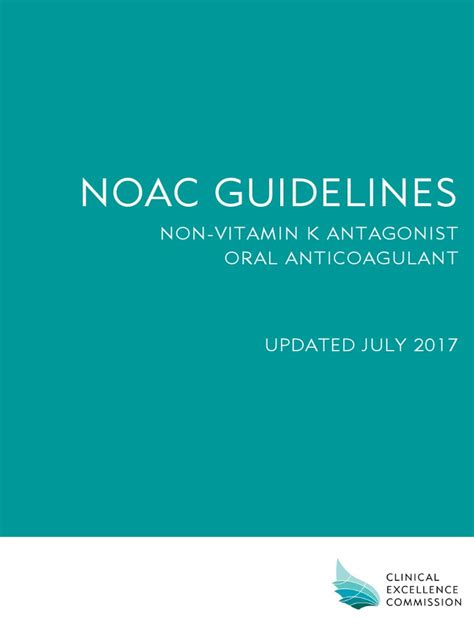 Noac Guidelines Renal Function Rtt