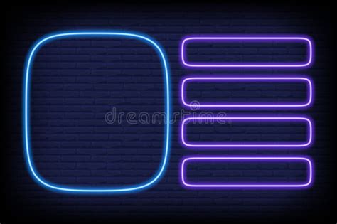 Quiz Game Neon Template For Trivia And Tv Show Contest Multiple Options Frame For Choice On