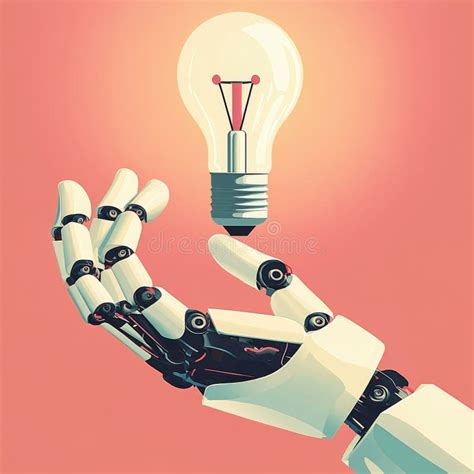 Robot Gives Idea Ai Chatbot Answering Problem Solving Concept Flat Modern Illustration Stock