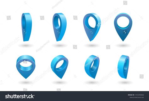 Set Map Pointer 3d Pin Location Stock Vector Royalty Free 1472459063 Shutterstock