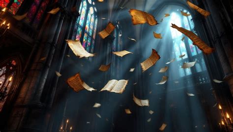 Free Sacred Pages Float Image Gothic Cathedral Manuscripts