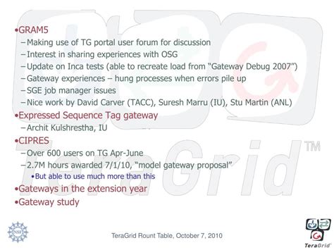 Ppt Teragrid Science Gateways Powerpoint Presentation Free Download Id2037355