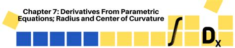 Derivatives From Parametric Equations Radius And Center Of Curvature