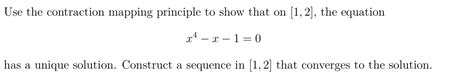 [solved] use the contraction mapping principle to show tha