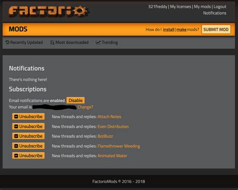 The Mod Portal Now Has Email Notifications R Factorio