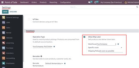 How To Use Allow Ship Later Feature In Odoo 16 Pos