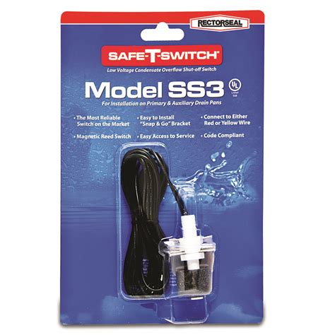 97647 rect ss3 auxiliary condensate pan overflow switch