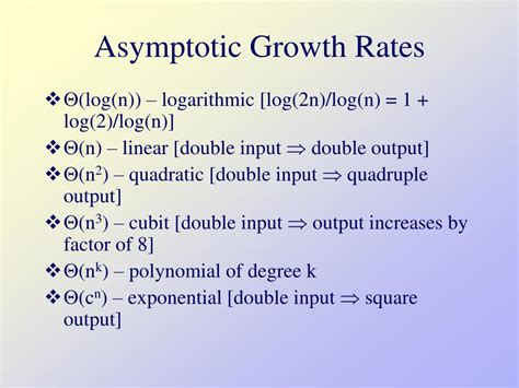 Ppt Asymptotic Growth Rates Powerpoint Presentation Free Download Id 6629706