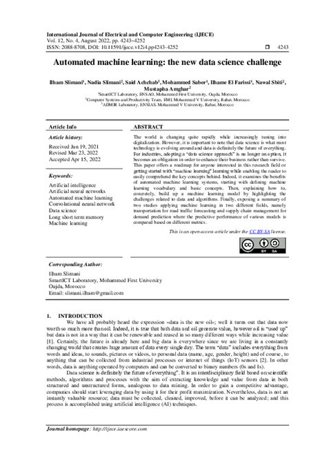 pdf automated machine learning in data science