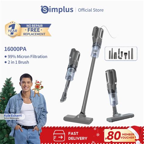 Simplus Vacuum Cleaner 16000pa Strong Suction 3 In 1 Portable Handheld