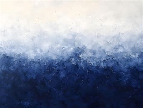 Serene Abstract Blue And White Gradient With Fluid Flowing Patterns And Gentle Brushstrokes