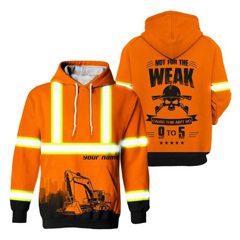 Hi Vis Hoodie Reflective Operator Not For The Weak Custom Name Safety Workwear