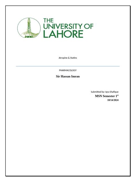 Pharmacology Assignment 2 Pdf Statin Cholesterol Pharmacology Assignment 2 Pdf Statin Cholesterol