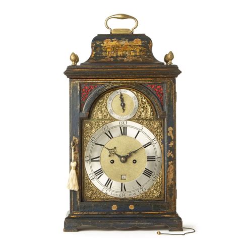 Green And Gold Lacquered Striking Bracket Clock Chater And Son London The Antique Clock Company