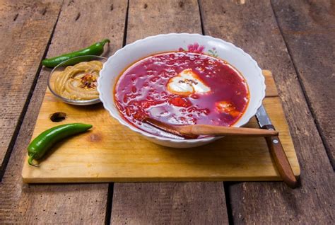 Premium Photo Healthy Beetroot Soup