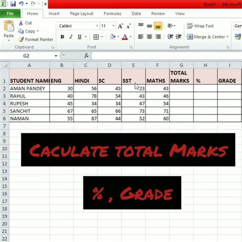 Excel Magic Trick To Calculate Grade And Percentage Using Nested If