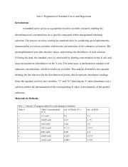 Quantitative Analysis Creating Standard Curves For Scientific Course Hero