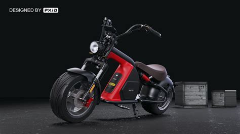 哈雷电动摩托车 c4d产品渲染 直线网