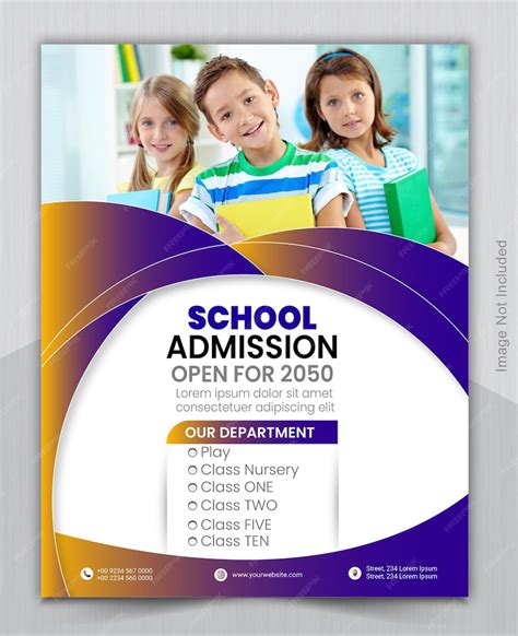 Premium Vector School Admission Open Poster Design Template