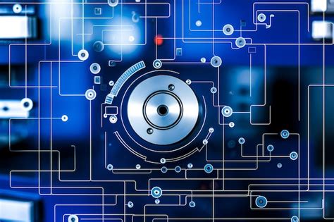 Premium Photo Technical Gear Circuit Board Background