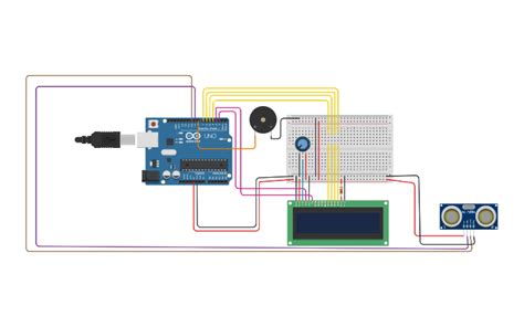Circuit Design Mini Project Social Distancing Alarm System Tinkercad