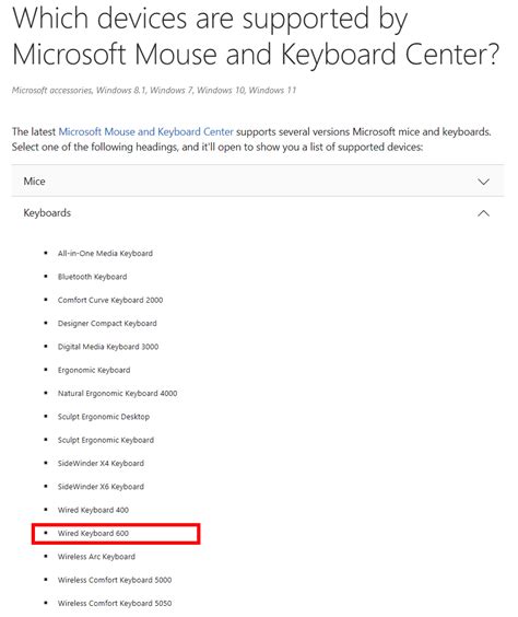 Microsoft Wired Keyboard 600 Microsoft Qanda