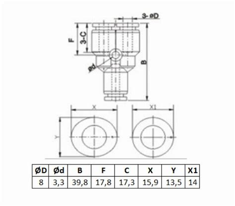 Pe Y Connector D8 Motedis