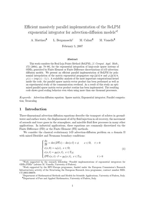 21e Cient Massively Parallel Implementation Of The R Pdf Matrix Mathematics Parallel