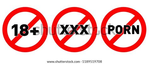 Set No Social Sex Signs Xxx Stock Vector Royalty Free