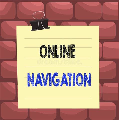 Handwriting Text Online Navigation Concept Meaning Navigating A