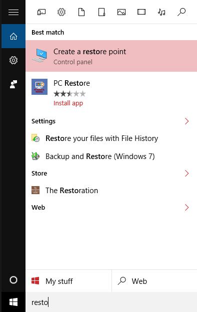 Windows Double Click To Create A Restore Point HiTech Service