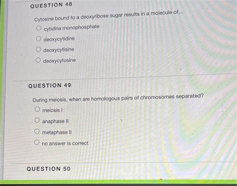 Solved Cytosine Bound To A Deoxyribose Sugar Results In A