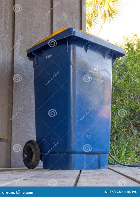 Waitakere City Council Recycling Rubbish Bin Editorial Stock Image